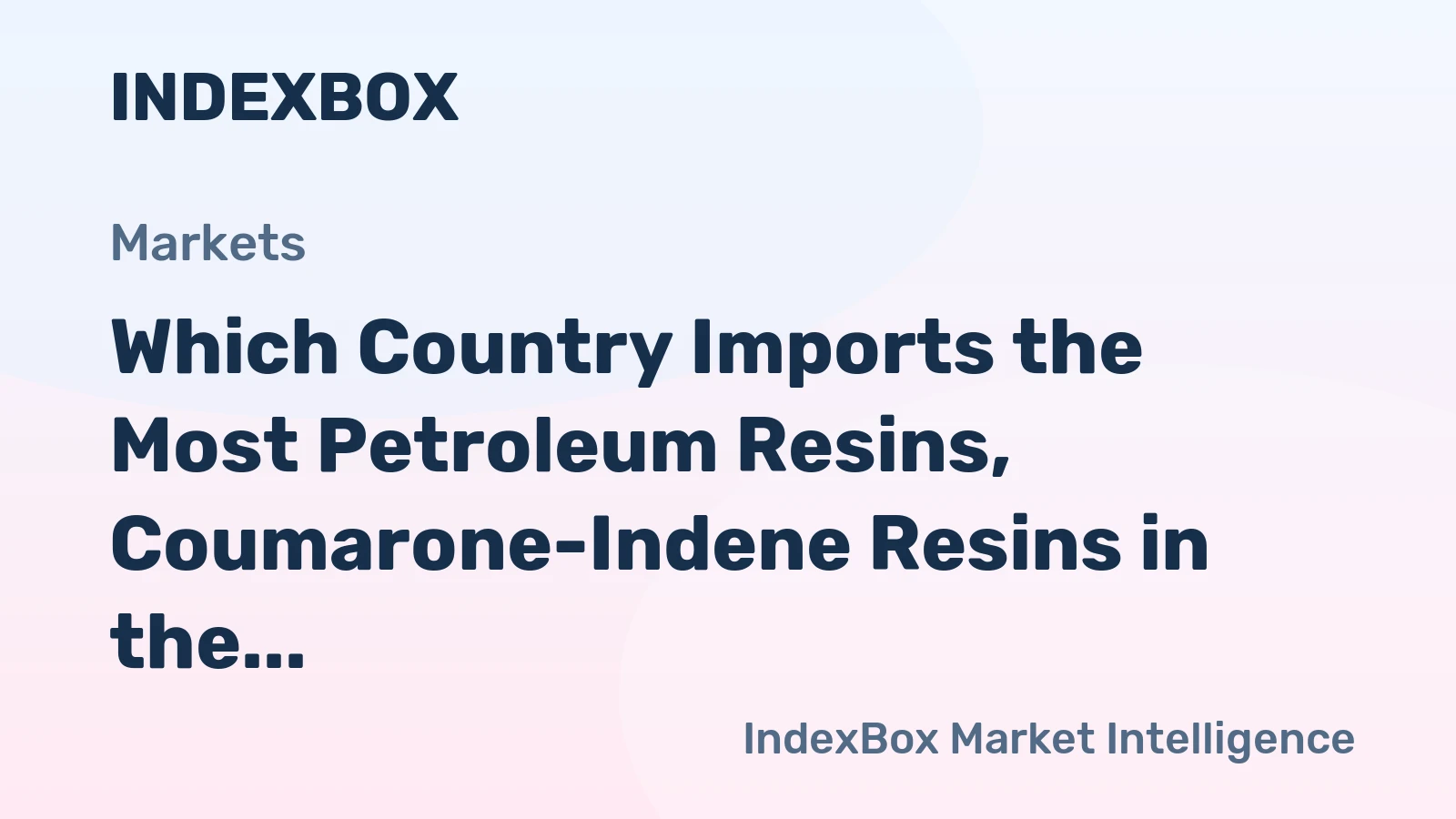 Which Country Imports the Most Petroleum Resins, Coumarone-Indene Resins in the World?