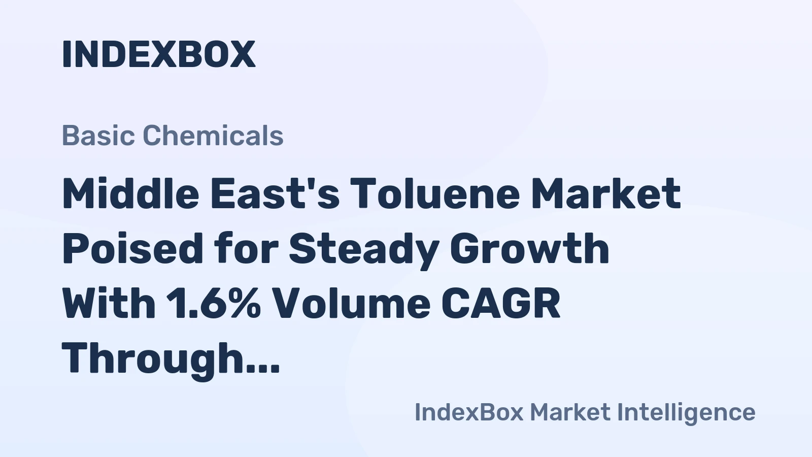 Middle East's Toluene Market Poised for Steady Growth With 1.6% Volume CAGR Through 2035