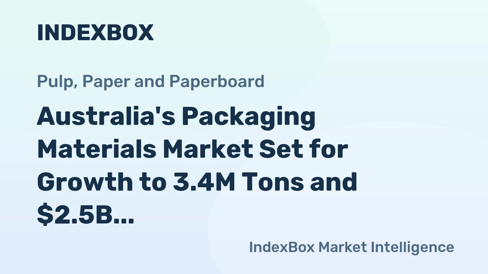 Australia's Packaging Materials Market Set for Growth to 3.4M Tons and $2.5B by 2035