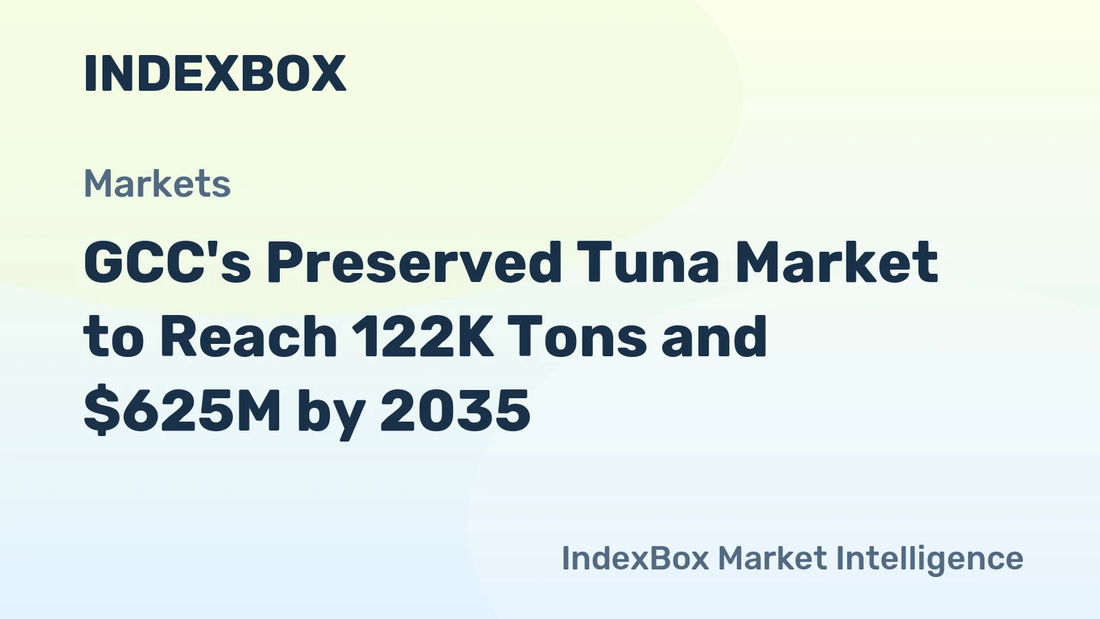 GCC's Preserved Tuna Market to Reach 122K Tons and $625M by 2035