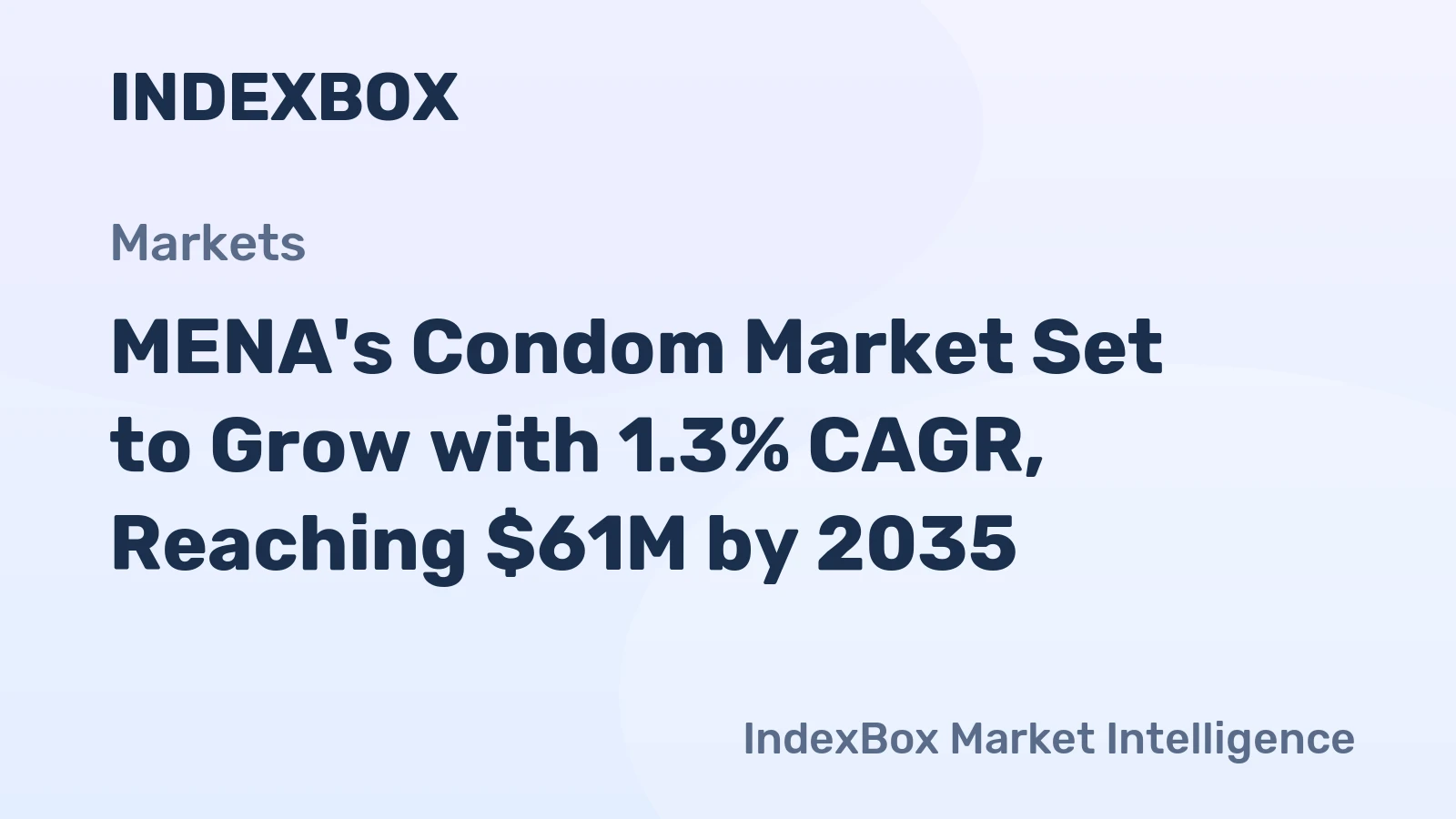 MENA's Condom Market Set to Grow with 1.3% CAGR, Reaching $61M by 2035
