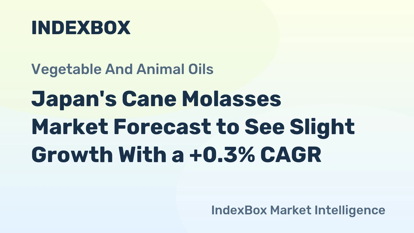 Japan's Cane Molasses Market Forecast to See Slight Growth With a +0.3% CAGR