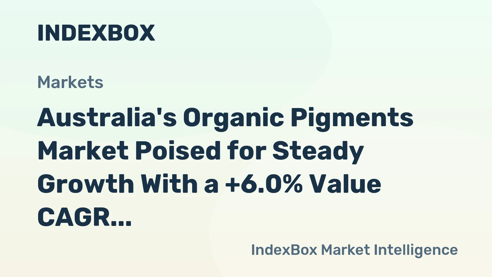 Australia's Organic Pigments Market Poised for Steady Growth With a +6.0% Value CAGR Through 2035