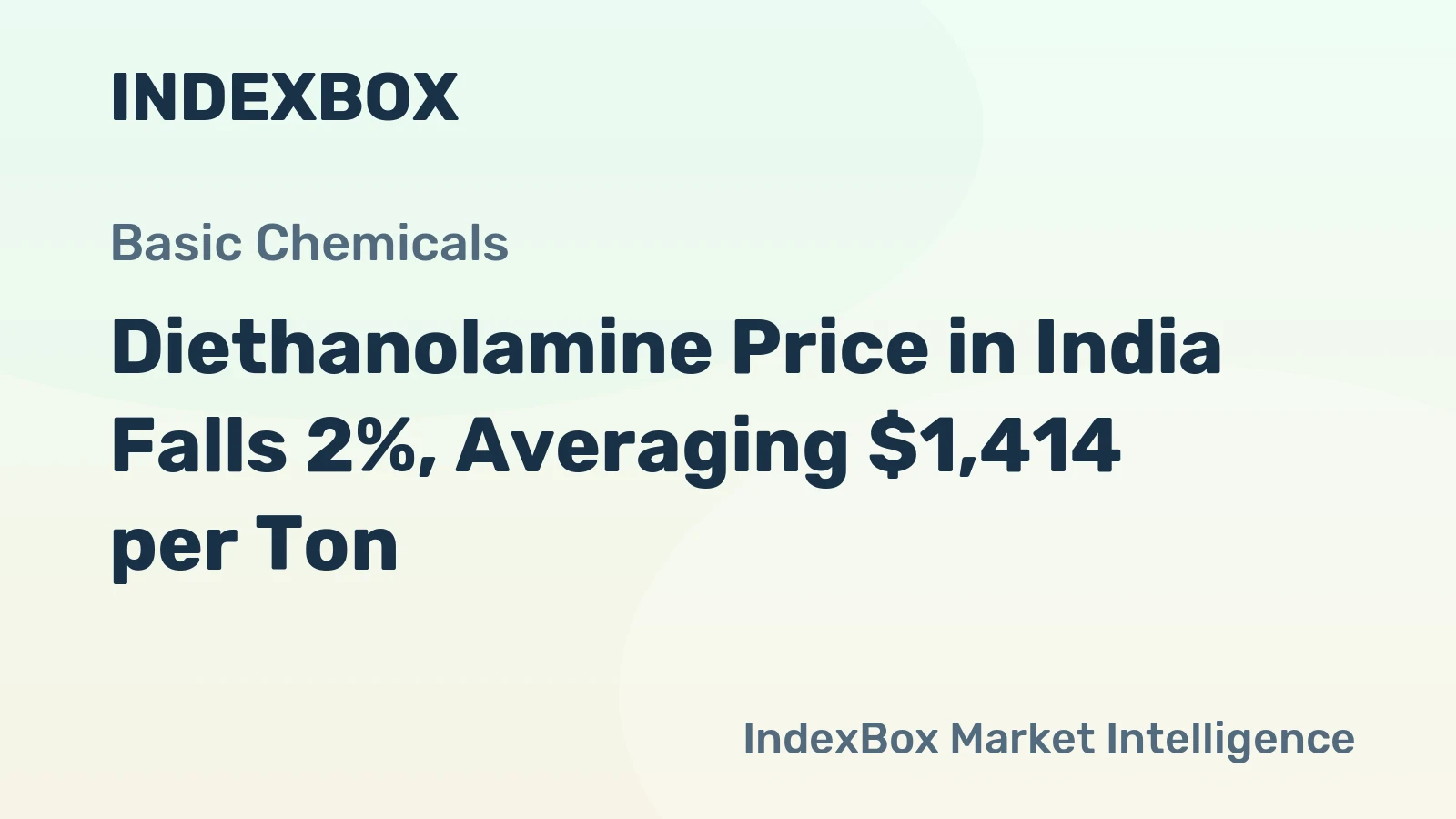 Diethanolamine Price in India Falls 2%, Averaging $1,414 per Ton