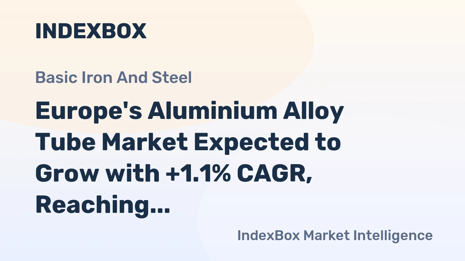 Europe's Aluminium Alloy Tube Market Expected to Grow with +1.1% CAGR, Reaching 227K Tons by 2035, Valued at $1.7B