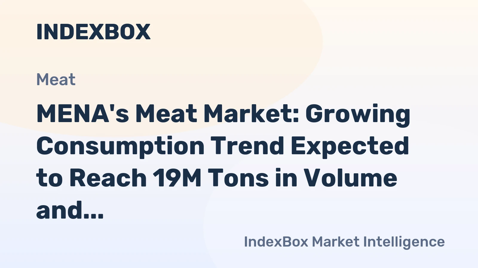 MENA's Meat Market: Growing Consumption Trend Expected to Reach 19M Tons in Volume and $64.6B in Value by 2035