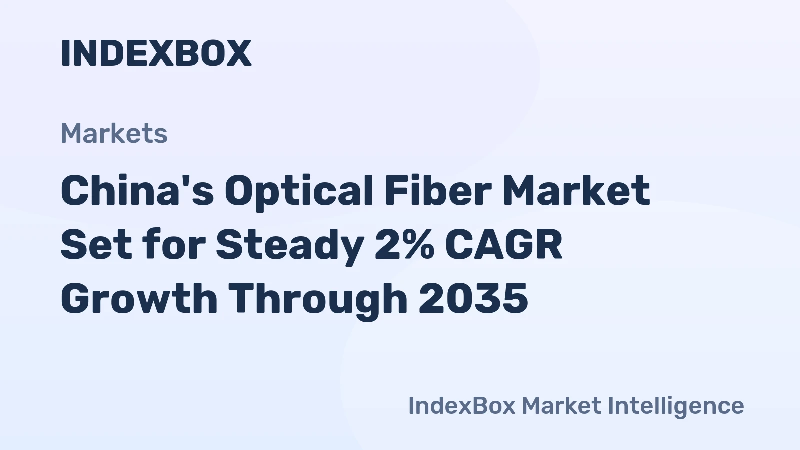 China's Optical Fiber Market Set for Steady 2% CAGR Growth Through 2035