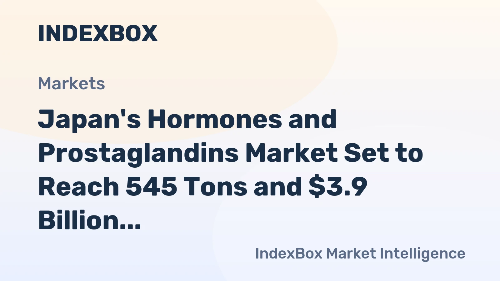 Japan's Hormones and Prostaglandins Market Set to Reach 545 Tons and $3.9 Billion