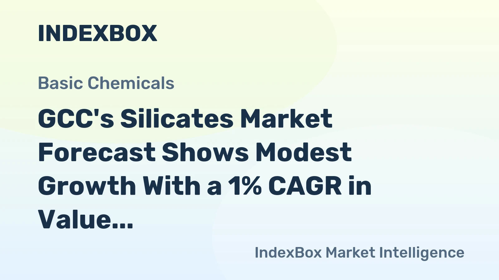 GCC's Silicates Market Forecast Shows Modest Growth With a 1% CAGR in Value Through 2035