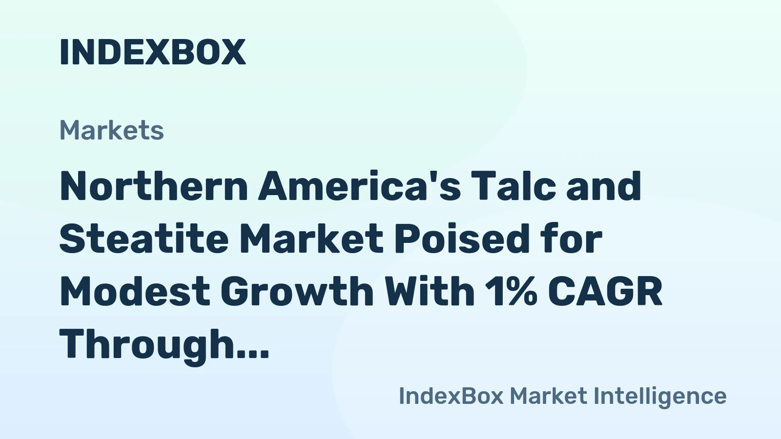 Northern America's Talc and Steatite Market Poised for Modest Growth With 1% CAGR Through 2035