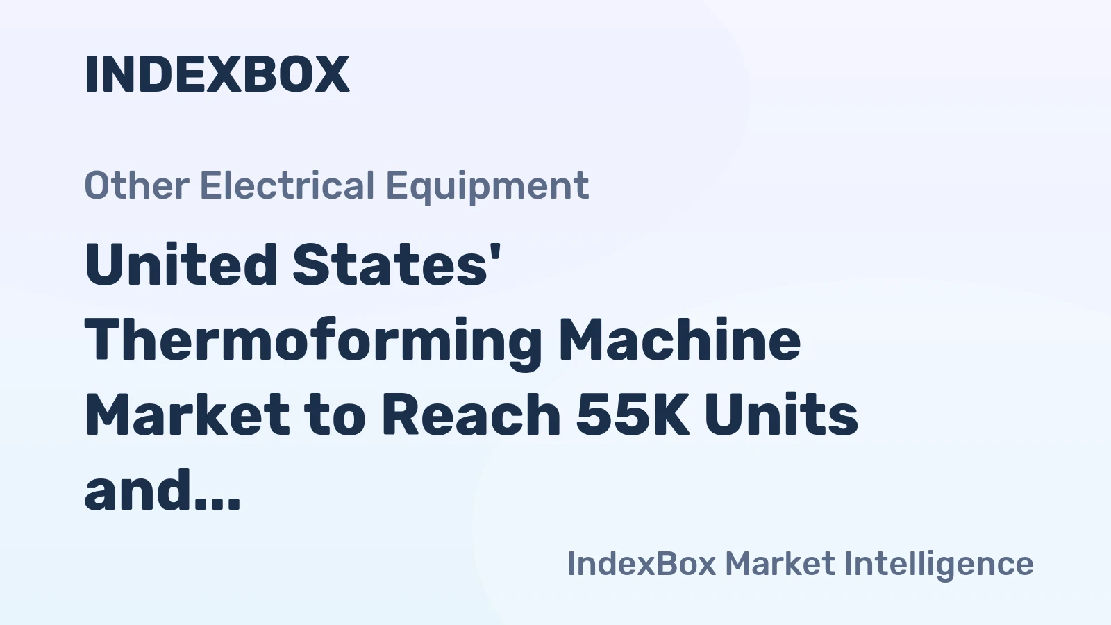 United States' Thermoforming Machine Market to Reach 55K Units and $1.1 Billion by 2035