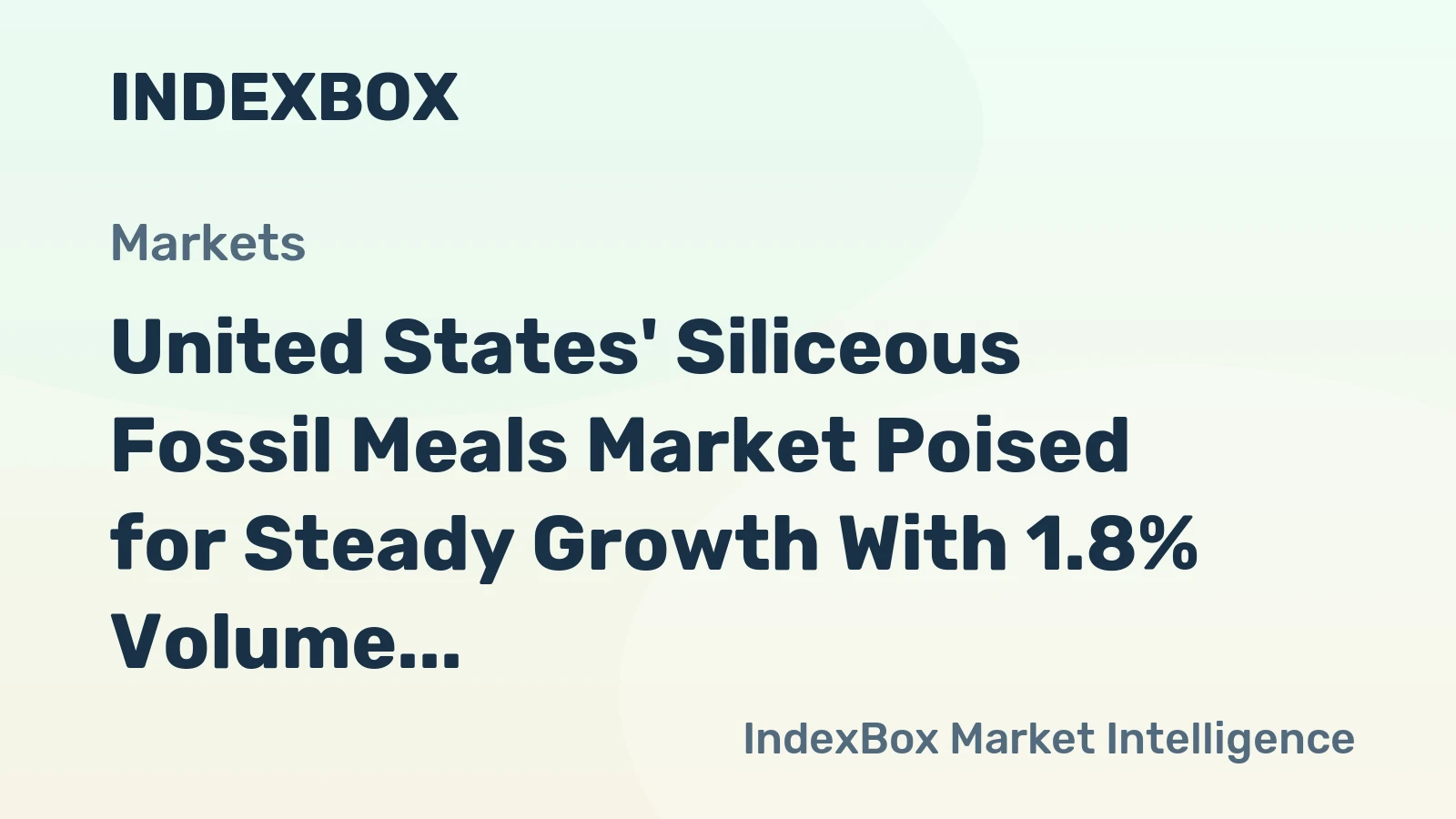 United States' Siliceous Fossil Meals Market Poised for Steady Growth With 1.8% Volume CAGR Through 2035