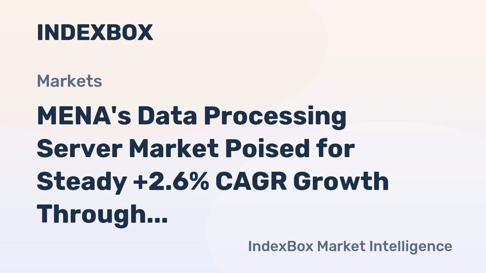 MENA's Data Processing Server Market Poised for Steady +2.6% CAGR Growth Through 2035