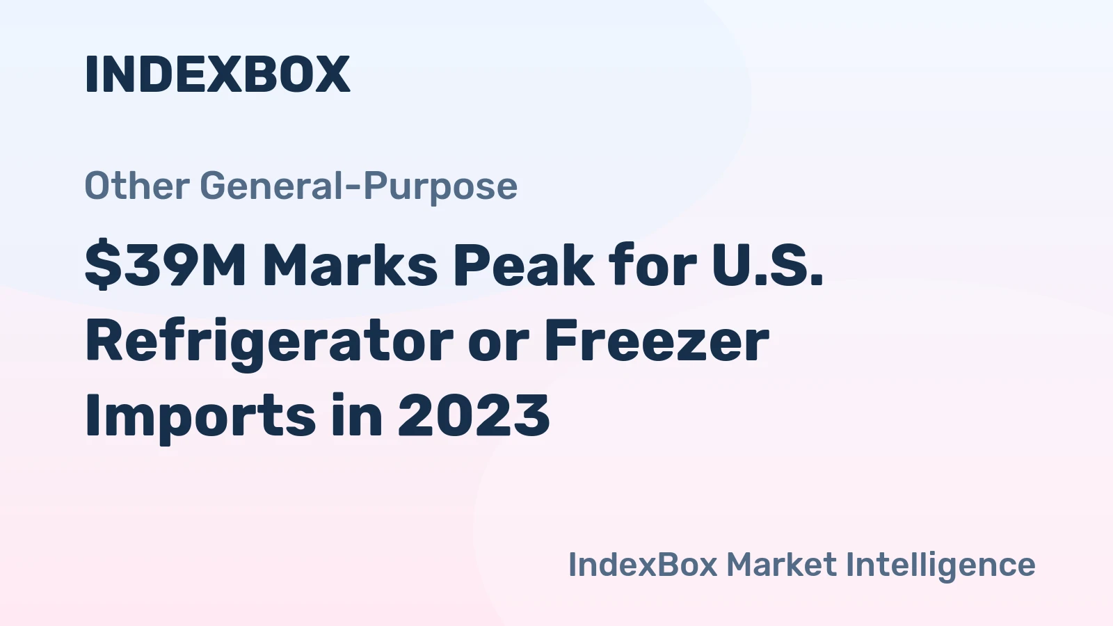 $39M Marks Peak for U.S. Refrigerator or Freezer Imports in 2023