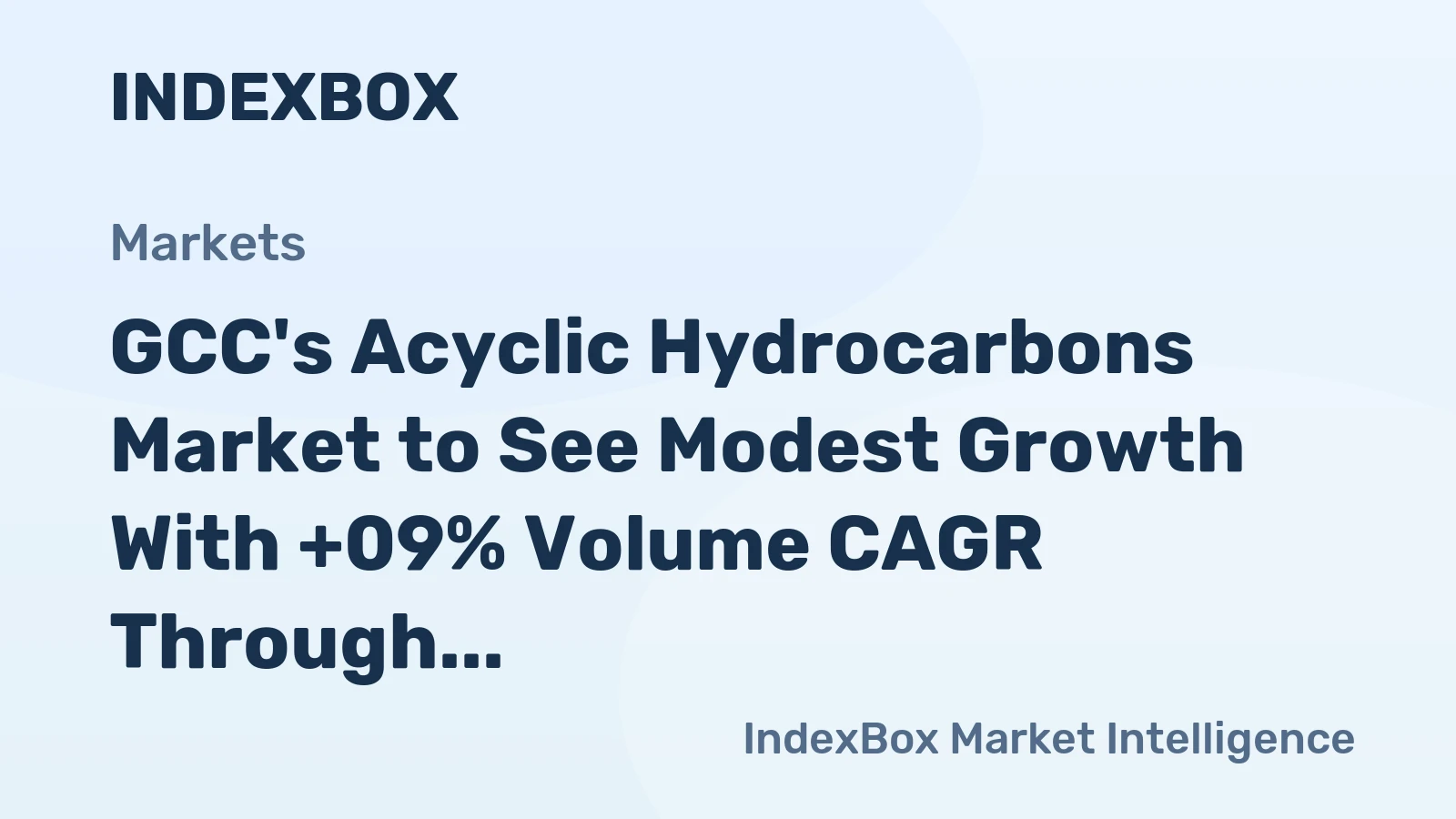 GCC's Acyclic Hydrocarbons Market to See Modest Growth With +09% Volume CAGR Through 2035