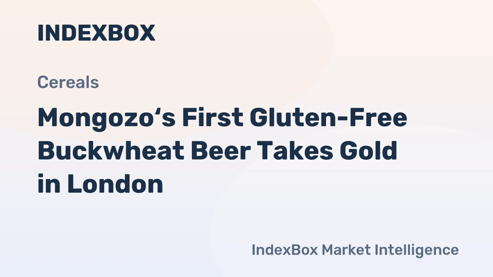 Mongozo‘s First Gluten-Free Buckwheat Beer Takes Gold in London
