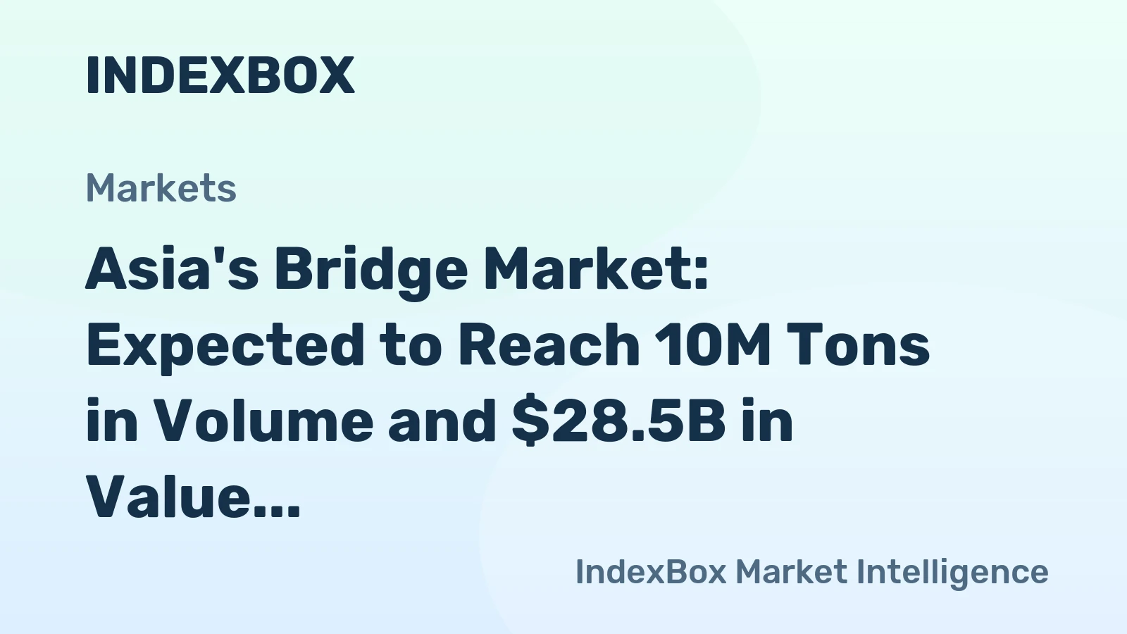 Asia's Bridge Market: Expected to Reach 10M Tons in Volume and $28.5B in Value by 2035
