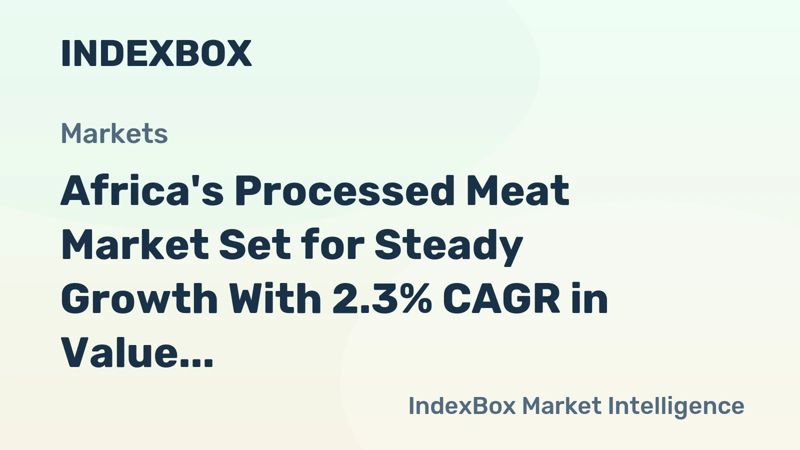 Africa's Processed Meat Market Set for Steady Growth With 2.3% CAGR in Value Through 2035