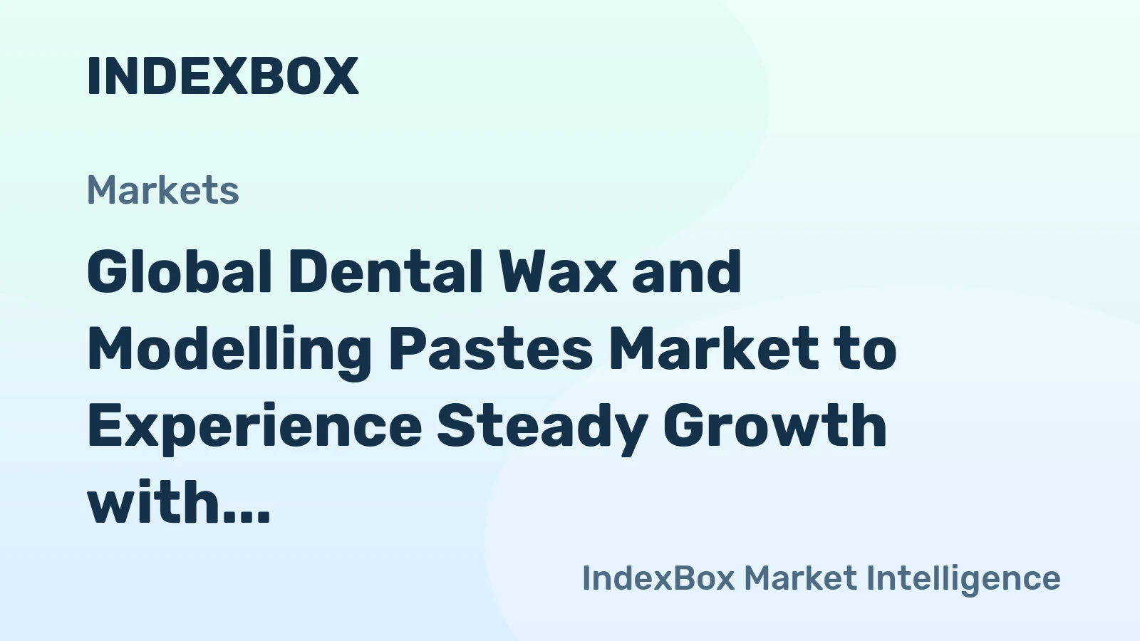 Global Dental Wax and Modelling Pastes Market to Experience Steady Growth with CAGR of +2.6% from 2024 to 2035