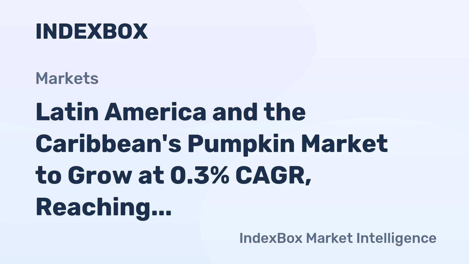 Latin America and the Caribbean's Pumpkin Market to Grow at 0.3% CAGR, Reaching 1.9M Tons by 2035