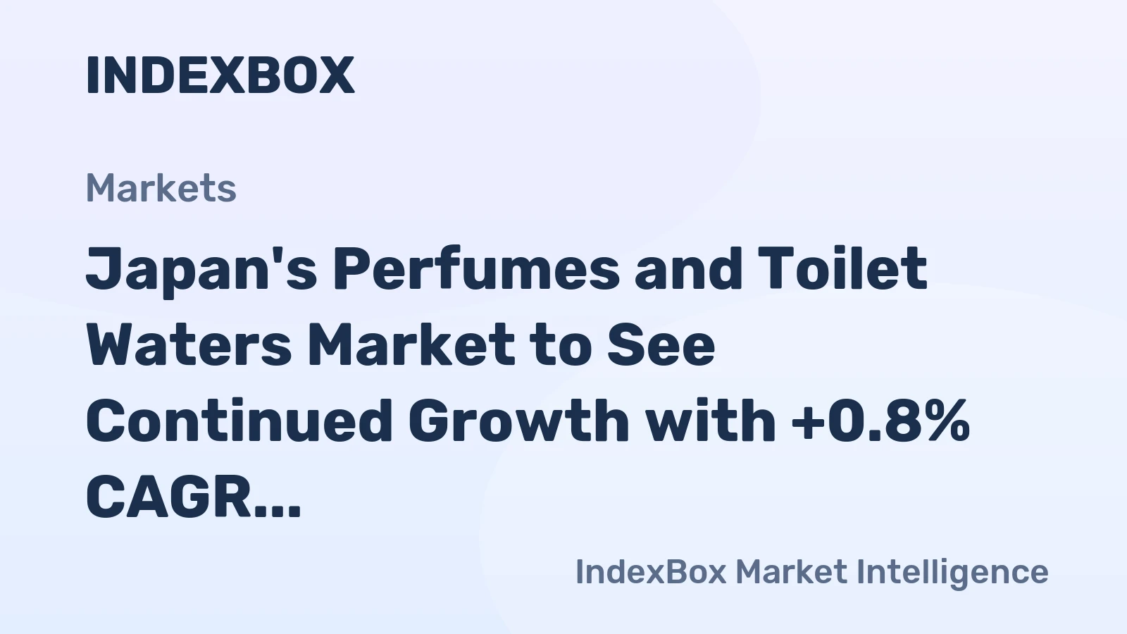 Japan's Perfumes and Toilet Waters Market to See Continued Growth with +0.8% CAGR through 2035