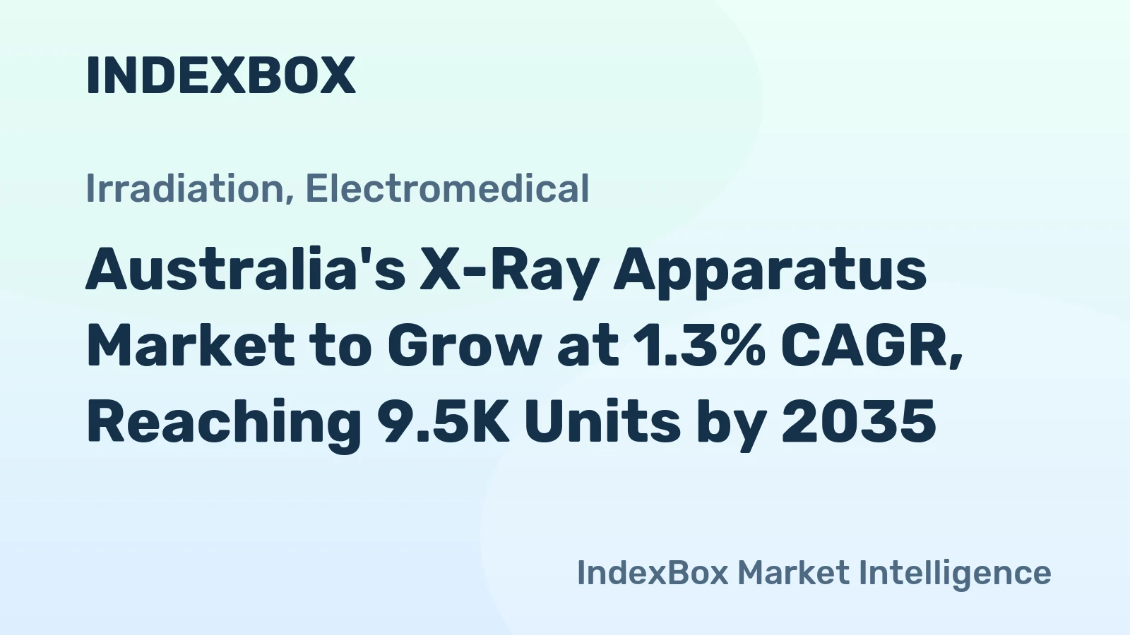 Australia's X-Ray Apparatus Market to Grow at 1.3% CAGR, Reaching 9.5K Units by 2035