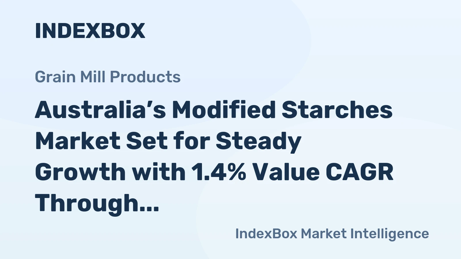 Australia’s Modified Starches Market Set for Steady Growth with 1.4% Value CAGR Through 2035