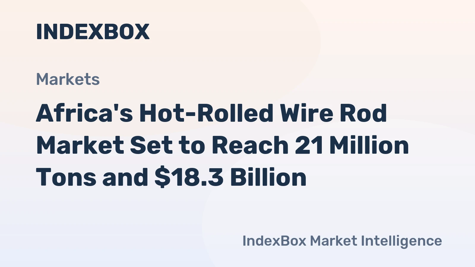 Africa's Hot-Rolled Wire Rod Market Set to Reach 21 Million Tons and $18.3 Billion
