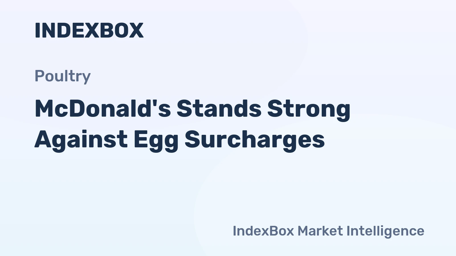 McDonald's Stands Strong Against Egg Surcharges