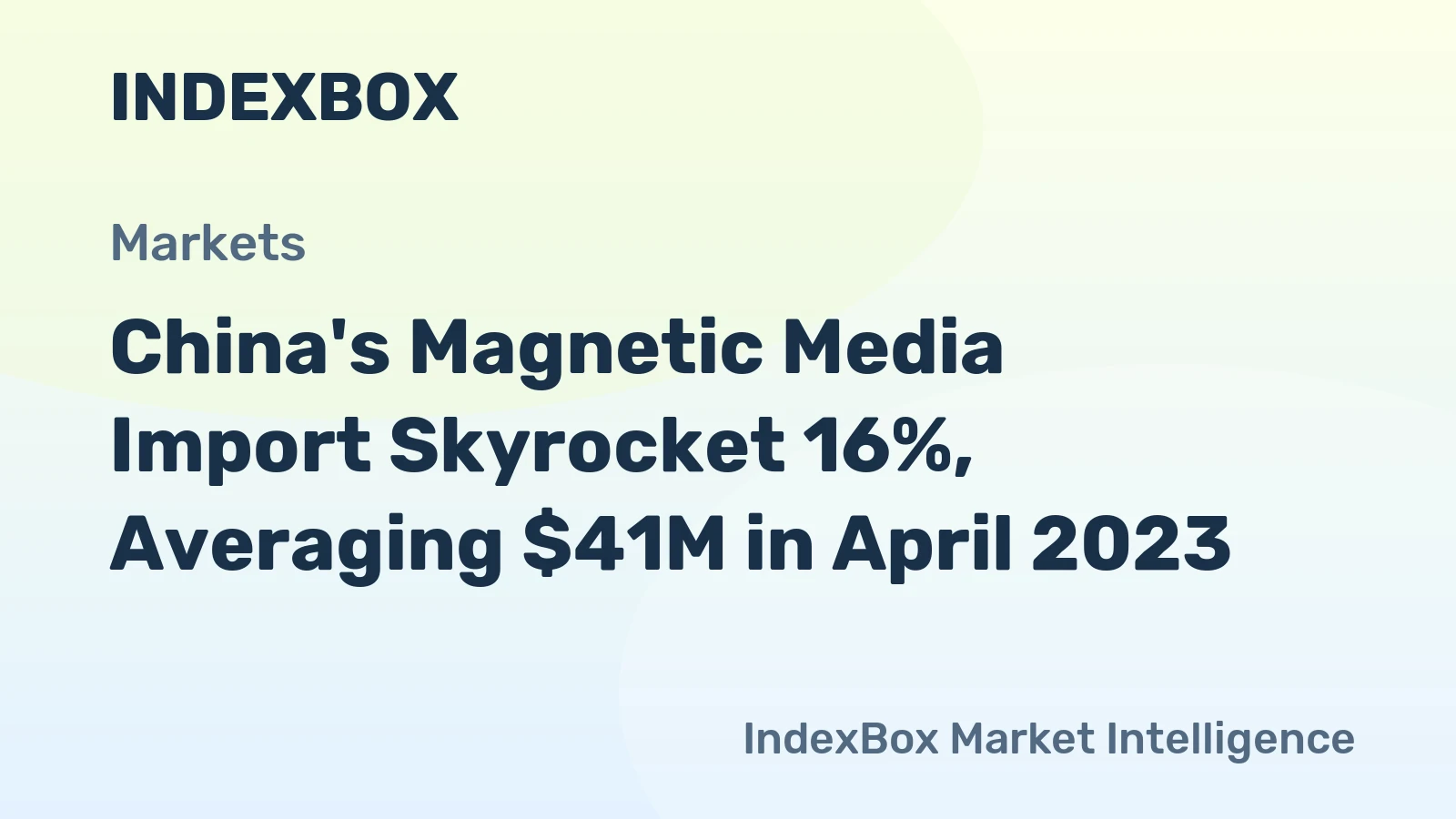 China's Magnetic Media Import Skyrocket 16%, Averaging $41M in April 2023