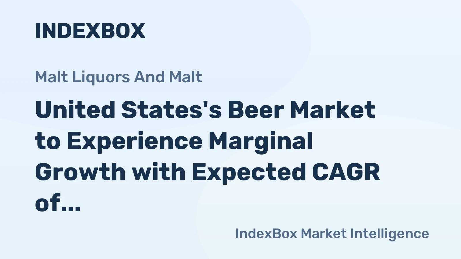 United States's Beer Market to Experience Marginal Growth with Expected CAGR of +0.6% from 2024 to 2035