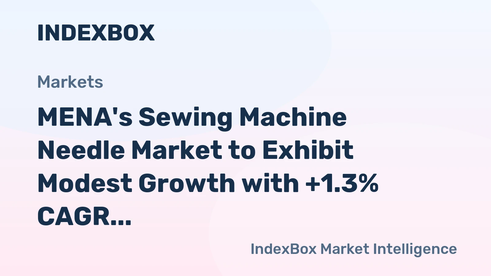 MENA's Sewing Machine Needle Market to Exhibit Modest Growth with +1.3% CAGR Through 2035
