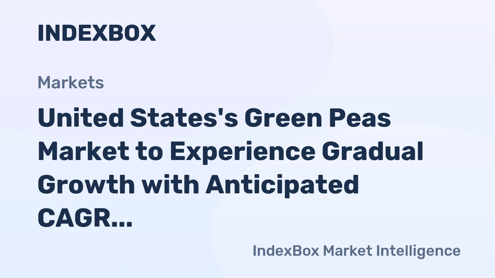 United States's Green Peas Market to Experience Gradual Growth with Anticipated CAGR of +1.4% from 2024 to 2035