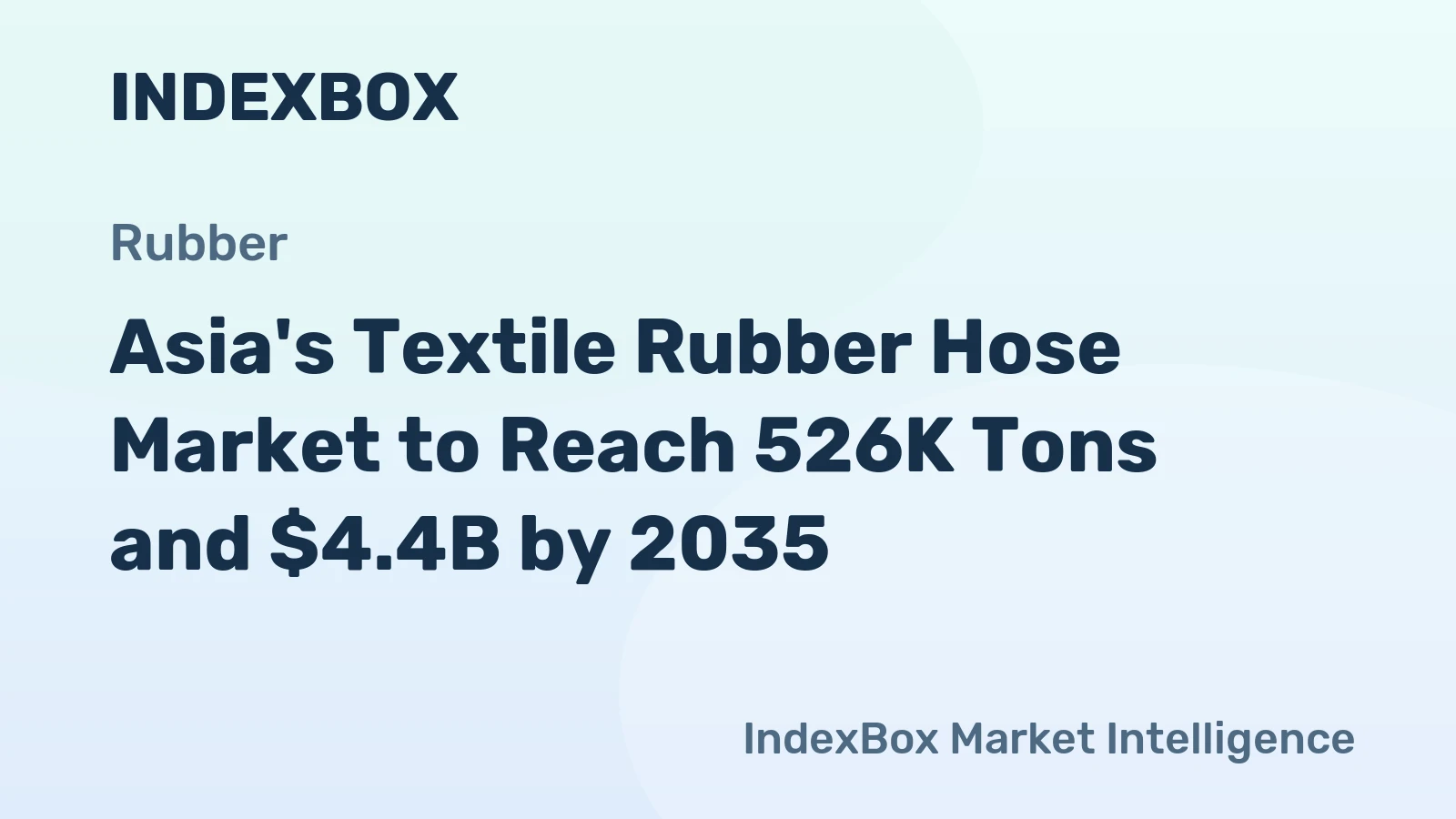 Asia's Textile Rubber Hose Market to Reach 526K Tons and $4.4B by 2035