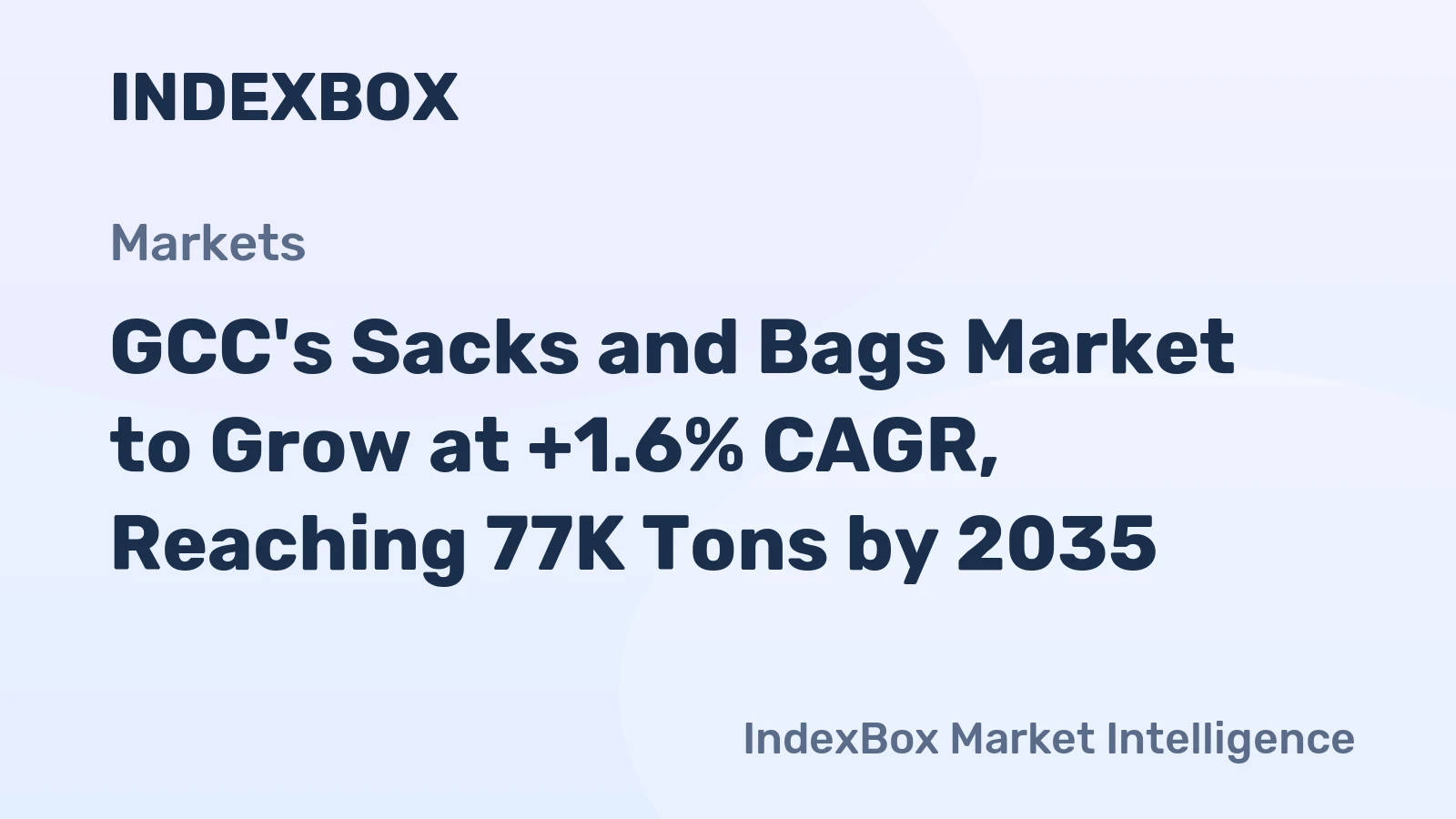 GCC's Sacks and Bags Market to Grow at +1.6% CAGR, Reaching 77K Tons by 2035