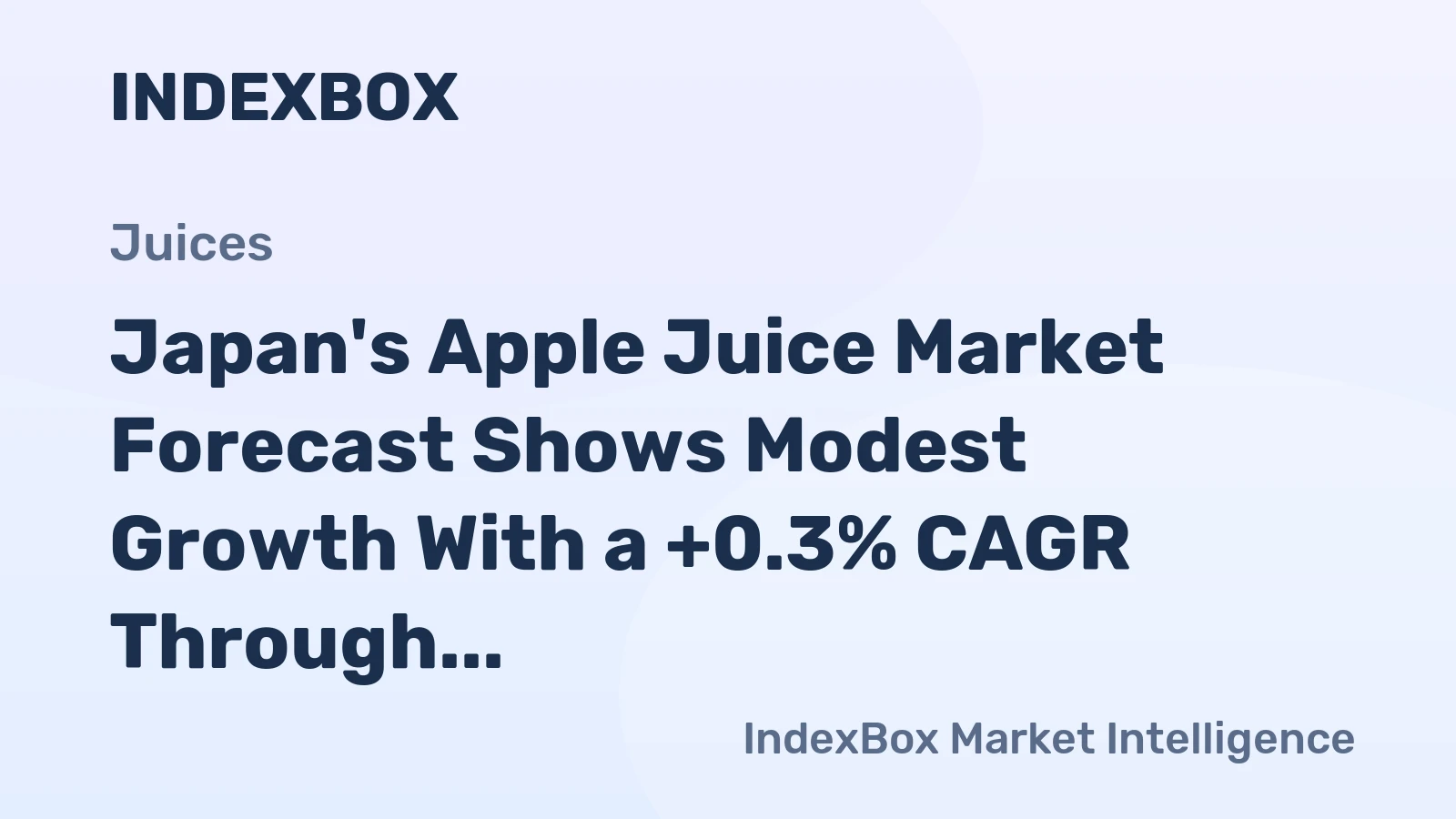 Japan's Apple Juice Market Forecast Shows Modest Growth With a +0.3% CAGR Through 2035