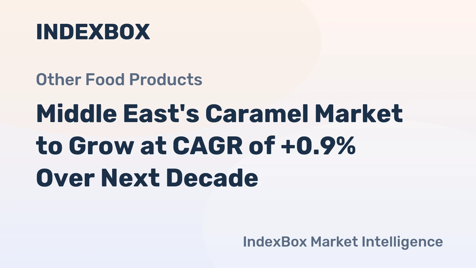 Middle East's Caramel Market to Grow at CAGR of +0.9% Over Next Decade