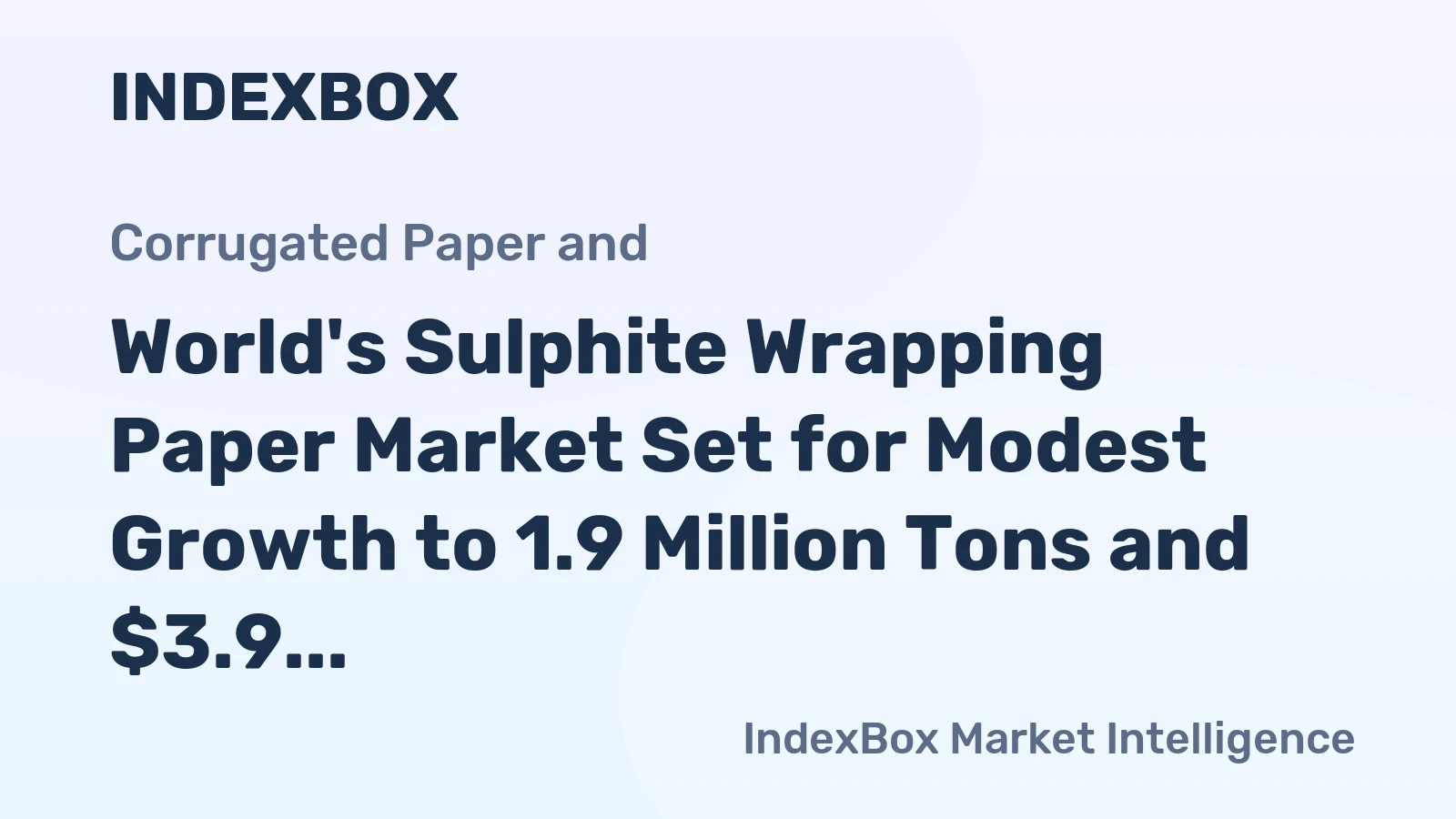 World's Sulphite Wrapping Paper Market Set for Modest Growth to 1.9 Million Tons and $3.9 Billion by 2035