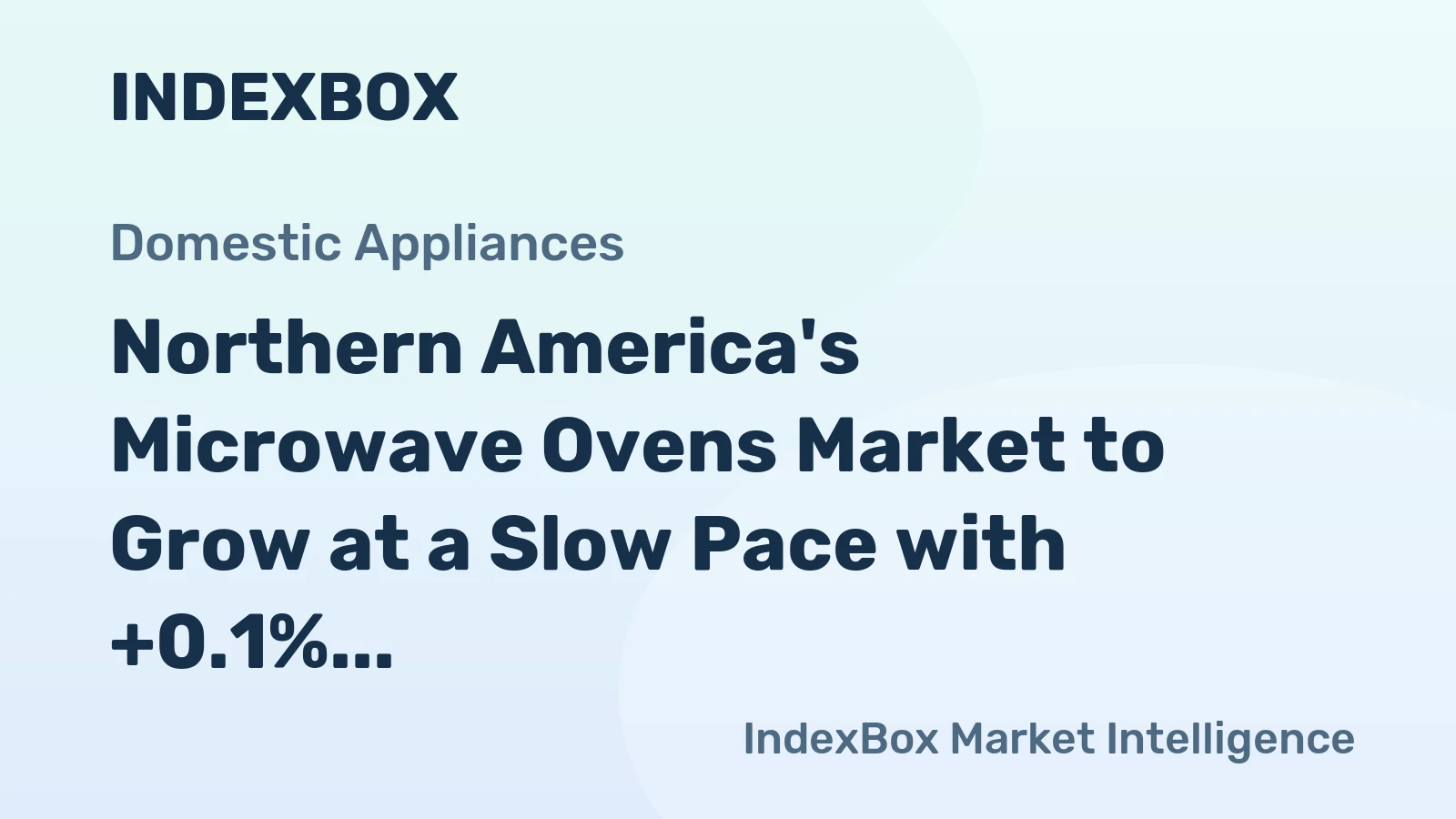 Northern America's Microwave Ovens Market to Grow at a Slow Pace with +0.1% CAGR
