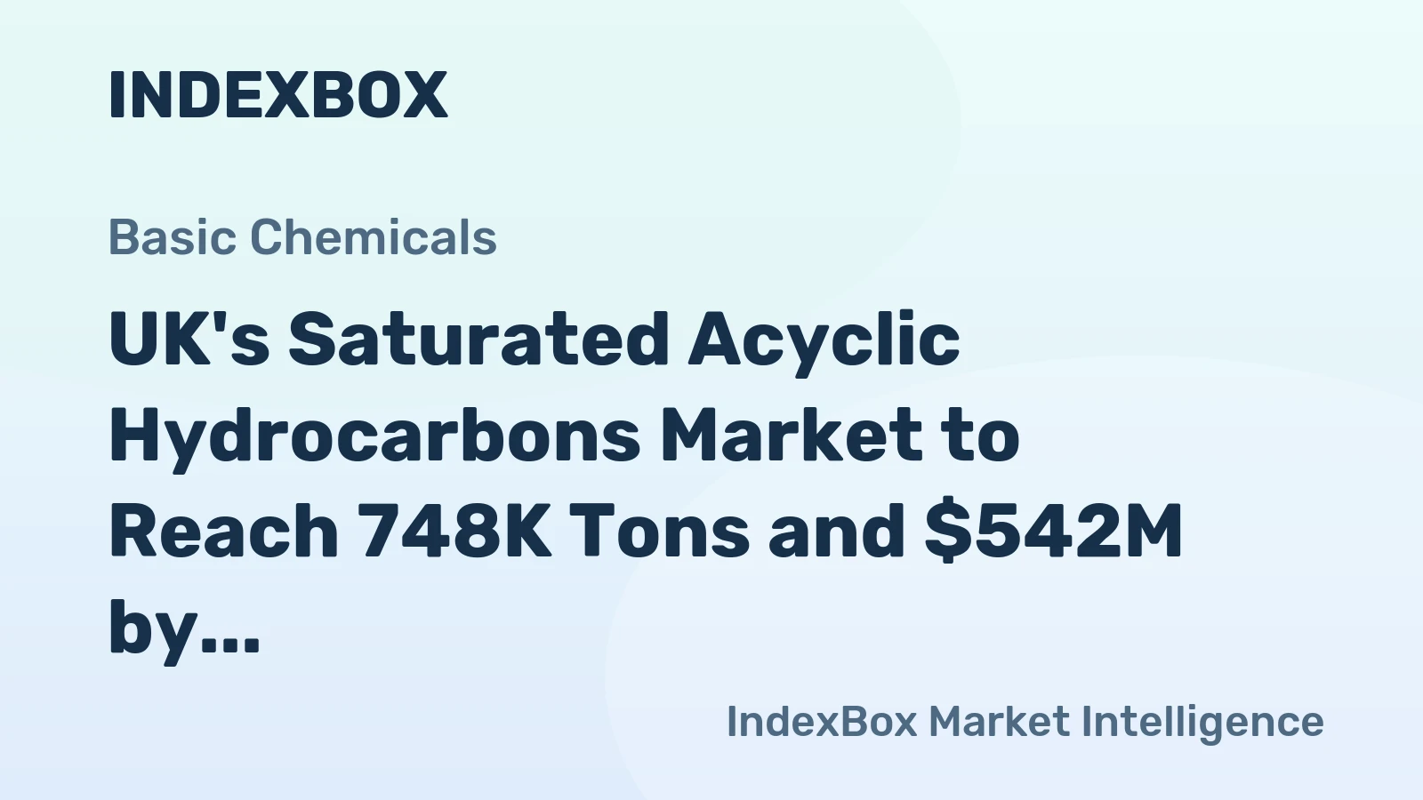 UK's Saturated Acyclic Hydrocarbons Market to Reach 748K Tons and $542M by 2035