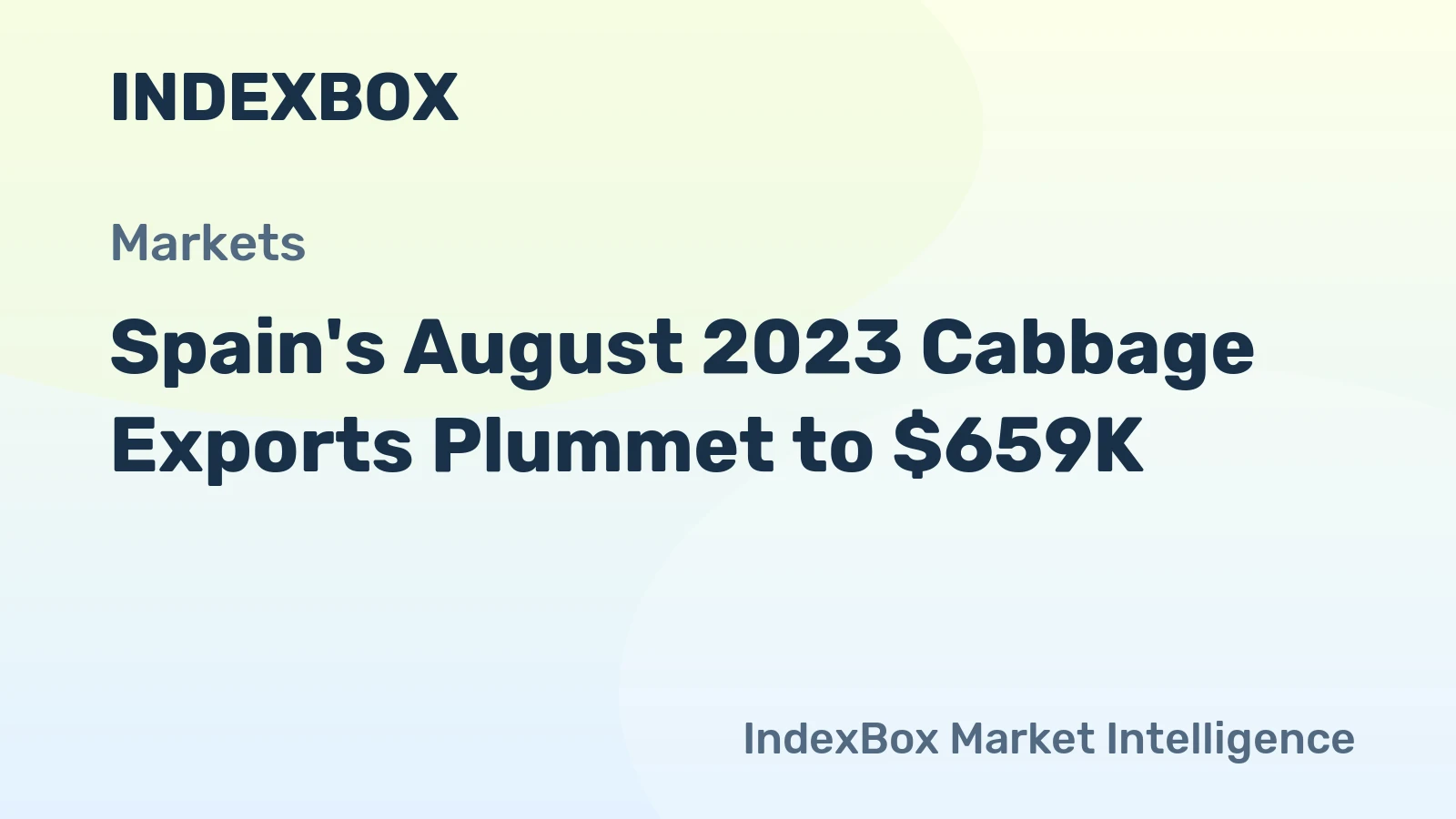 Spain's August 2023 Cabbage Exports Plummet to $659K