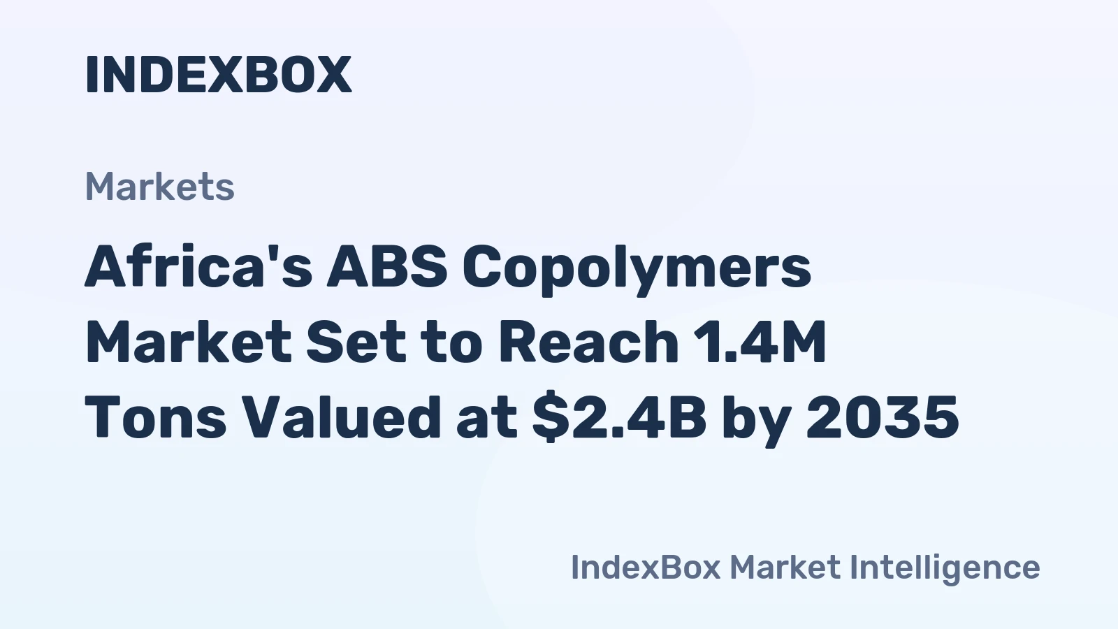 Africa's ABS Copolymers Market Set to Reach 1.4M Tons Valued at $2.4B by 2035