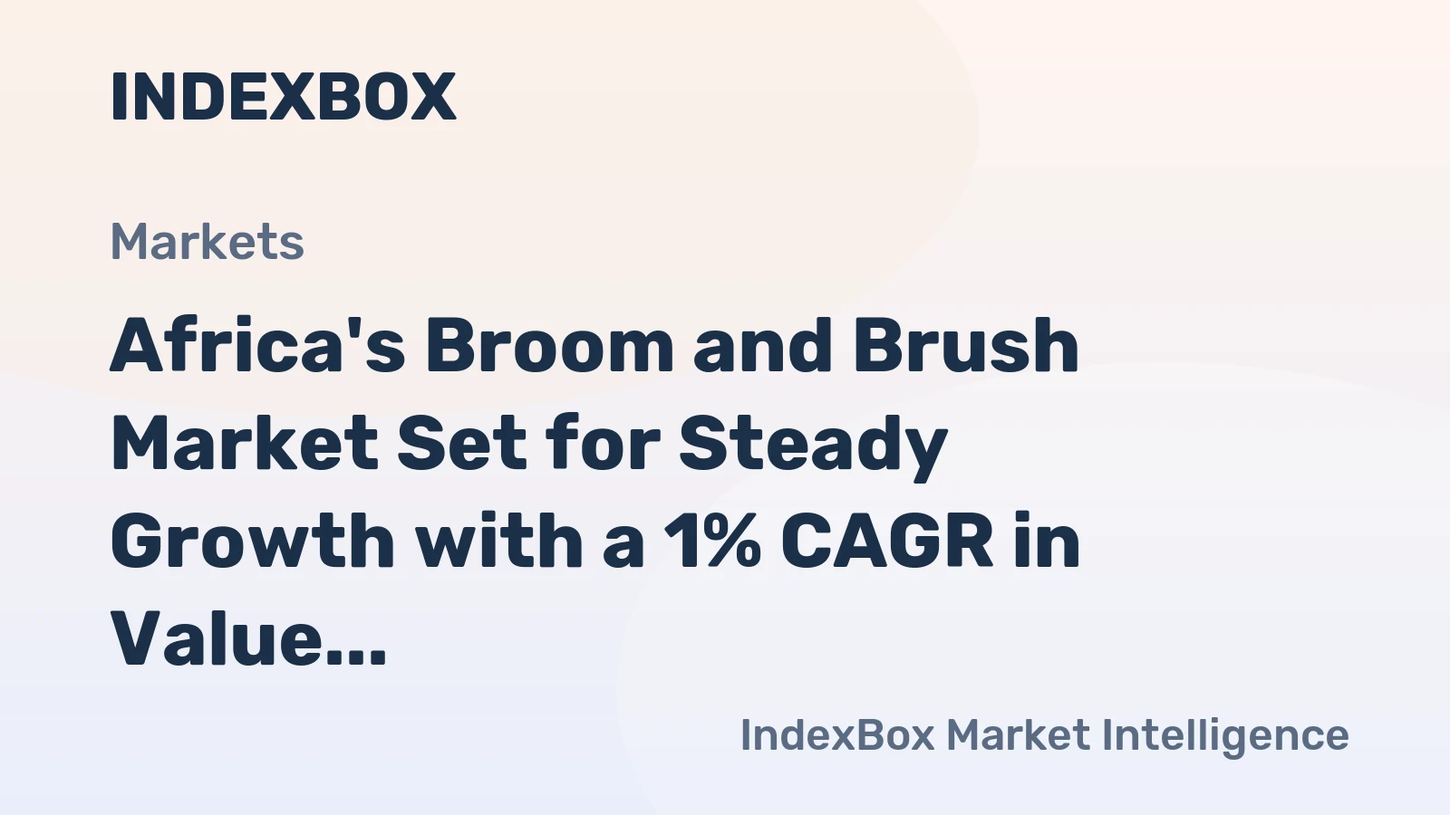 Africa's Broom and Brush Market Set for Steady Growth with a 1% CAGR in Value