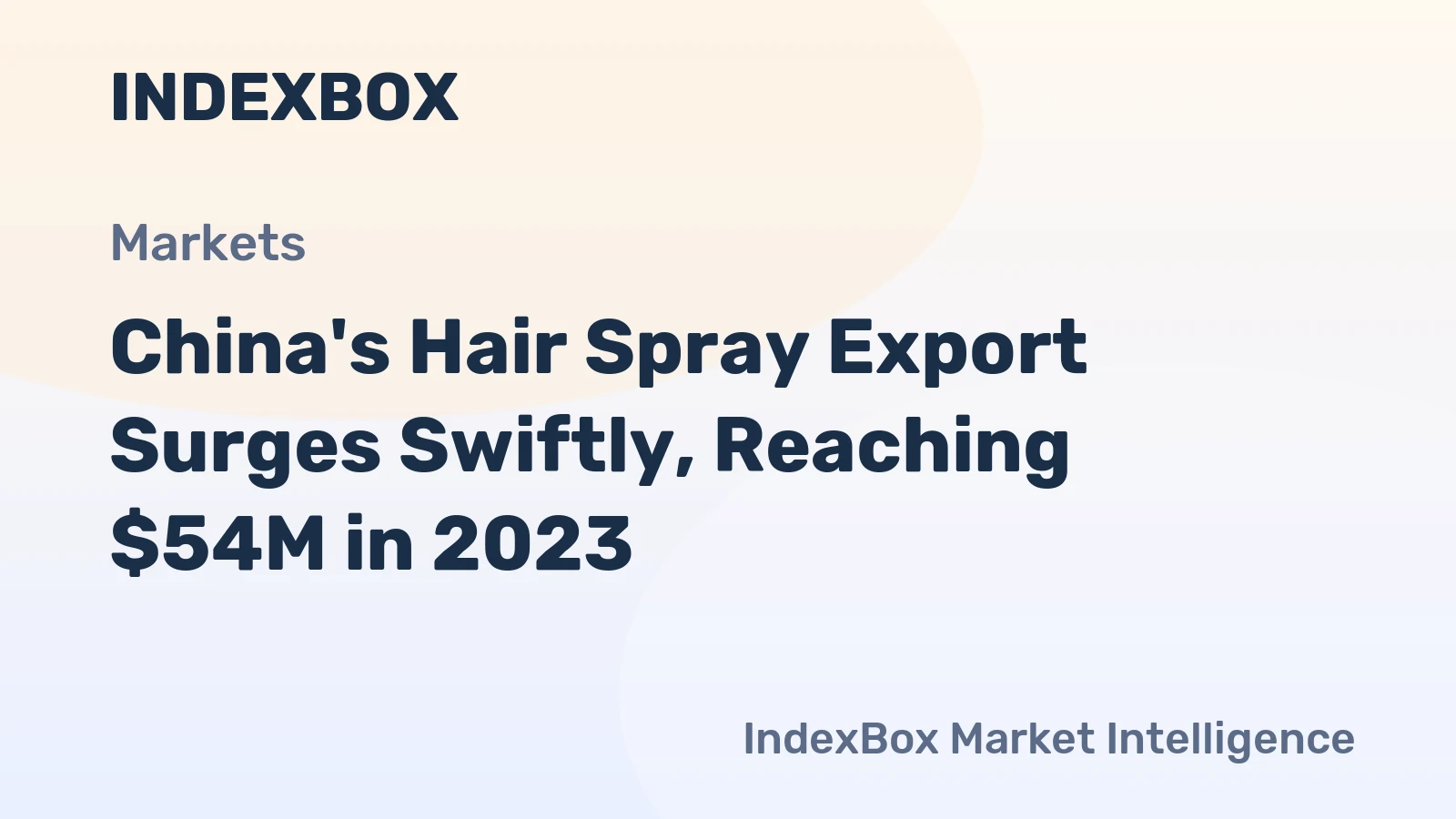 China's Hair Spray Export Surges Swiftly, Reaching $54M in 2023