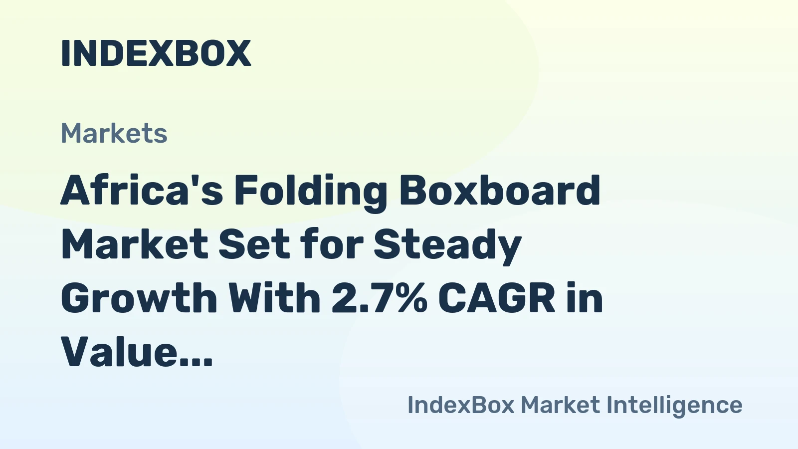 Africa's Folding Boxboard Market Set for Steady Growth With 2.7% CAGR in Value Through 2035