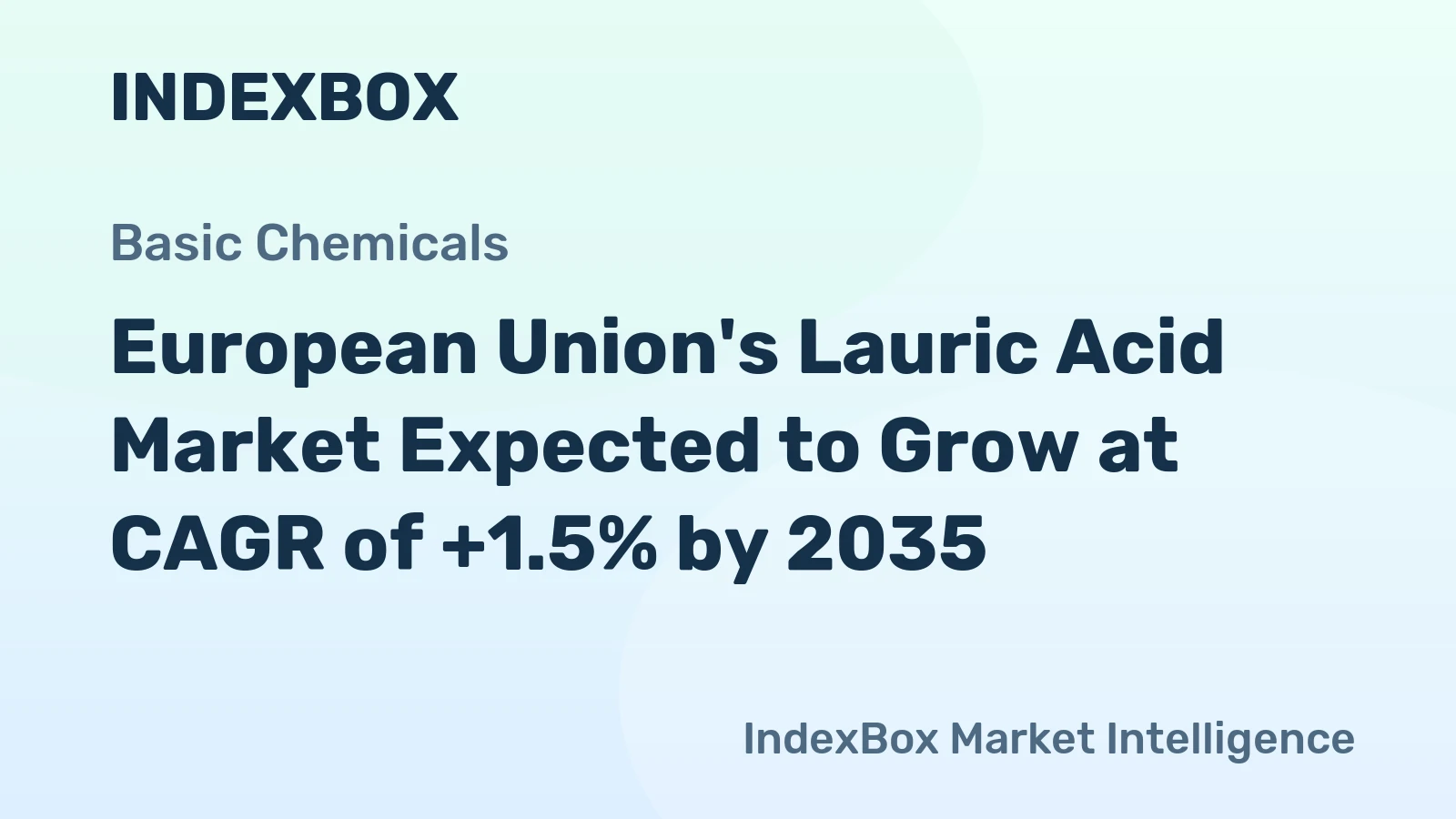 European Union's Lauric Acid Market Expected to Grow at CAGR of +1.5% by 2035