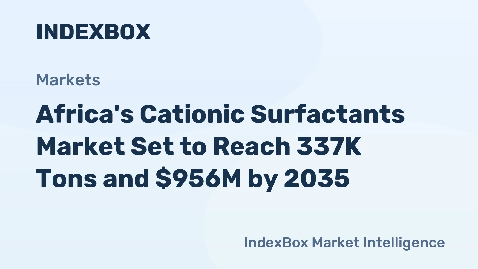 Africa's Cationic Surfactants Market Set to Reach 337K Tons and $956M by 2035