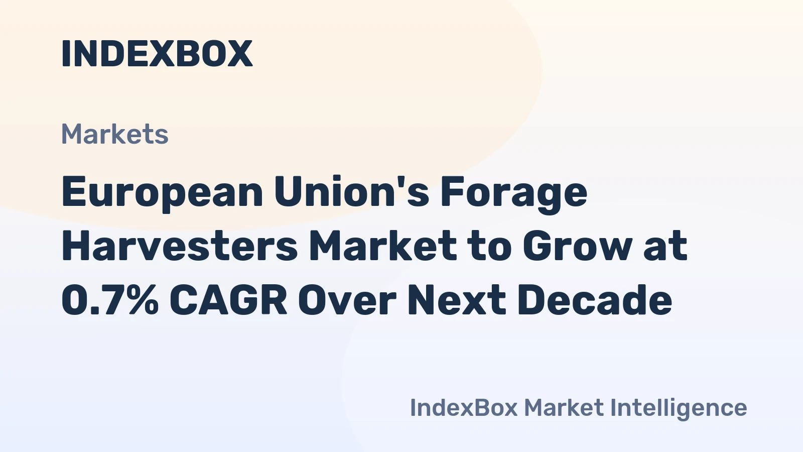 European Union's Forage Harvesters Market to Grow at 0.7% CAGR Over Next Decade