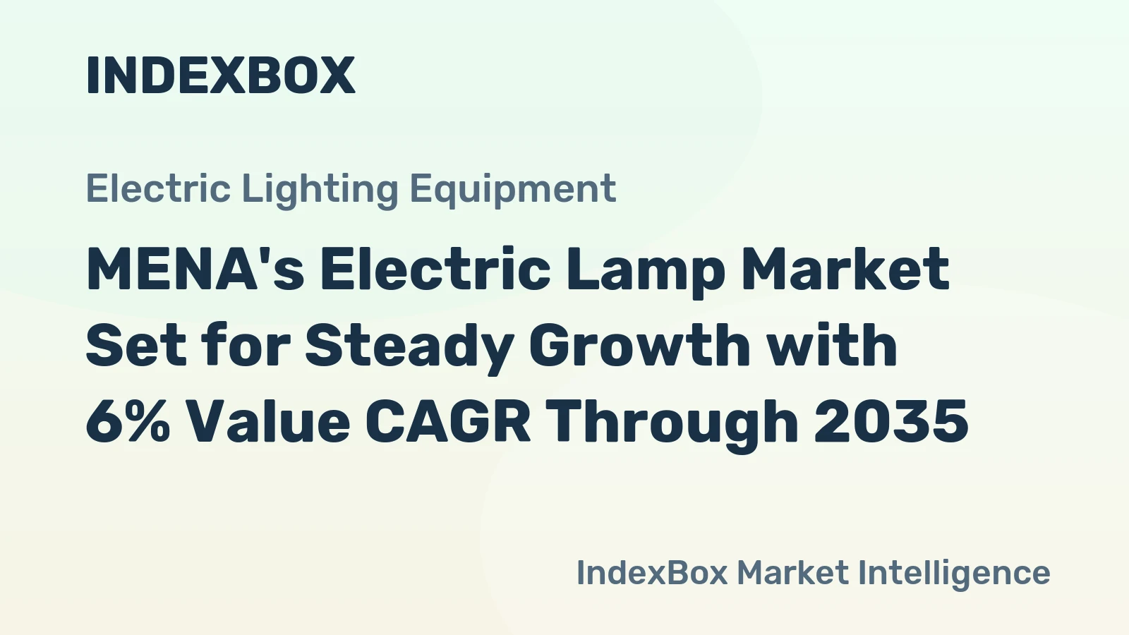 MENA's Electric Lamp Market Set for Steady Growth with 6% Value CAGR Through 2035