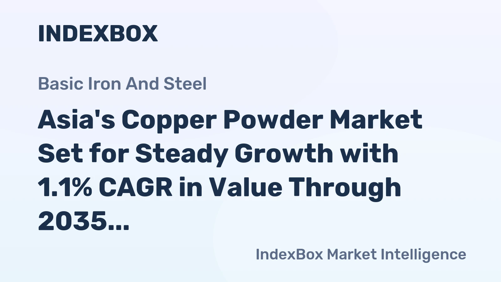 Asia's Copper Powder Market Set for Steady Growth with 1.1% CAGR in Value Through 2035